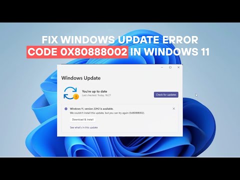 Fix Windows Update Error Code 0x80888002 in Windows 11 – Complete Step-by-Step Guide