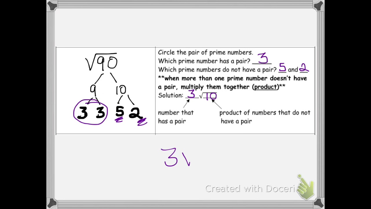 Simplifying Radicals (scaffold) part 2