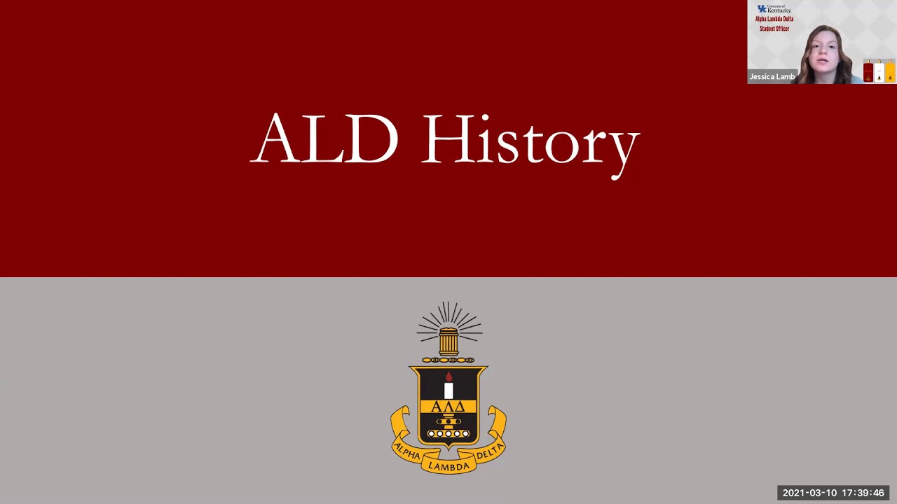 Alpha Lambda Delta Spring 2021 Induction Ceremony