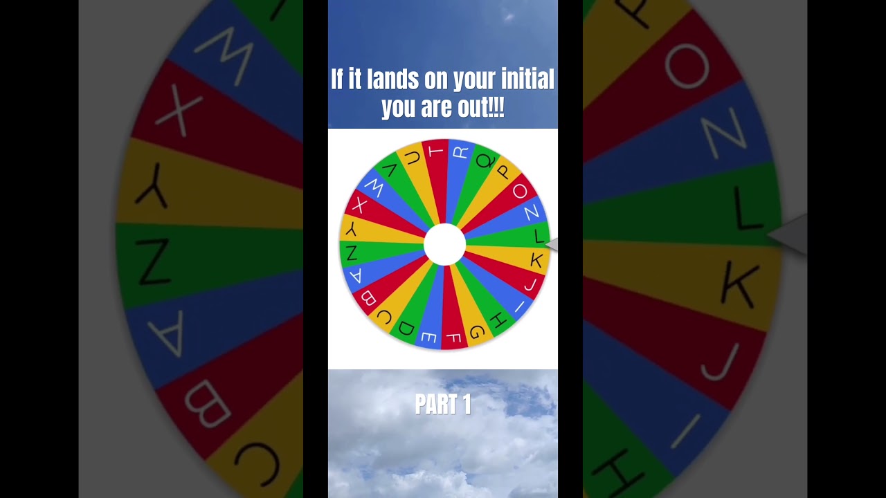 If it lands on your initial you are out!!! PART 1 #wheel #name #initial #spinner