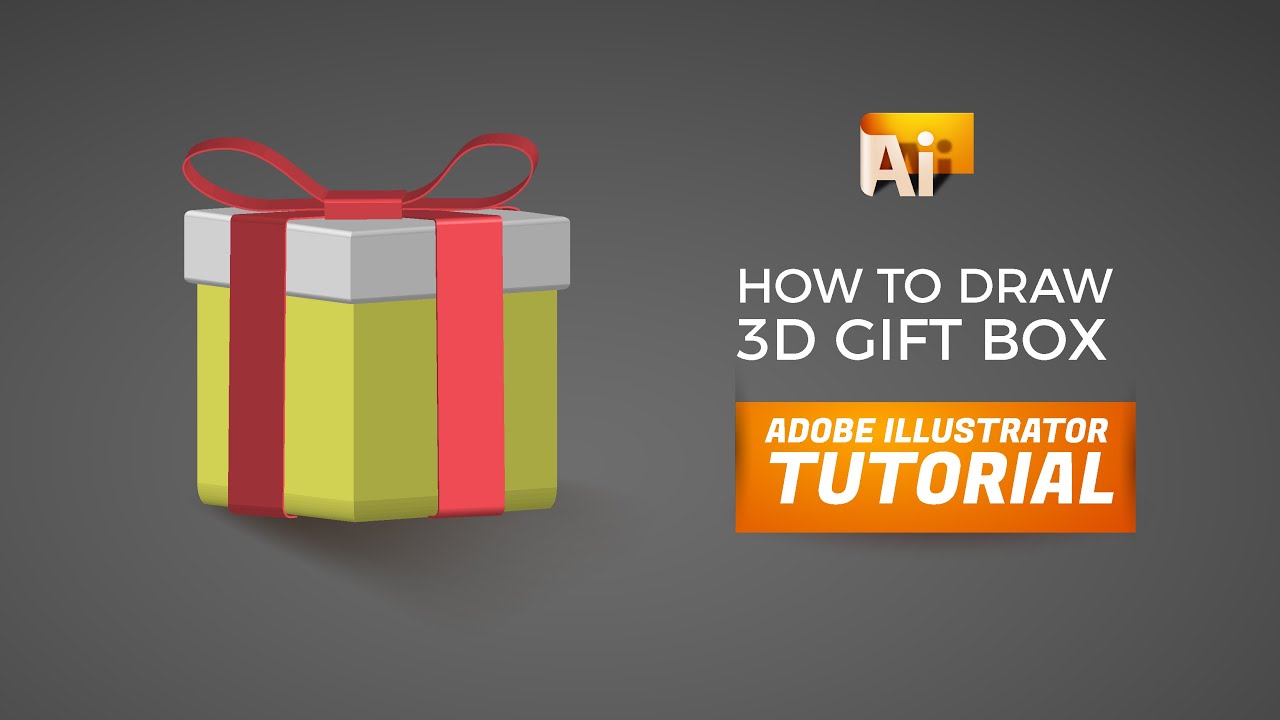 3d gift box 3d   adobe illustrator tutorial