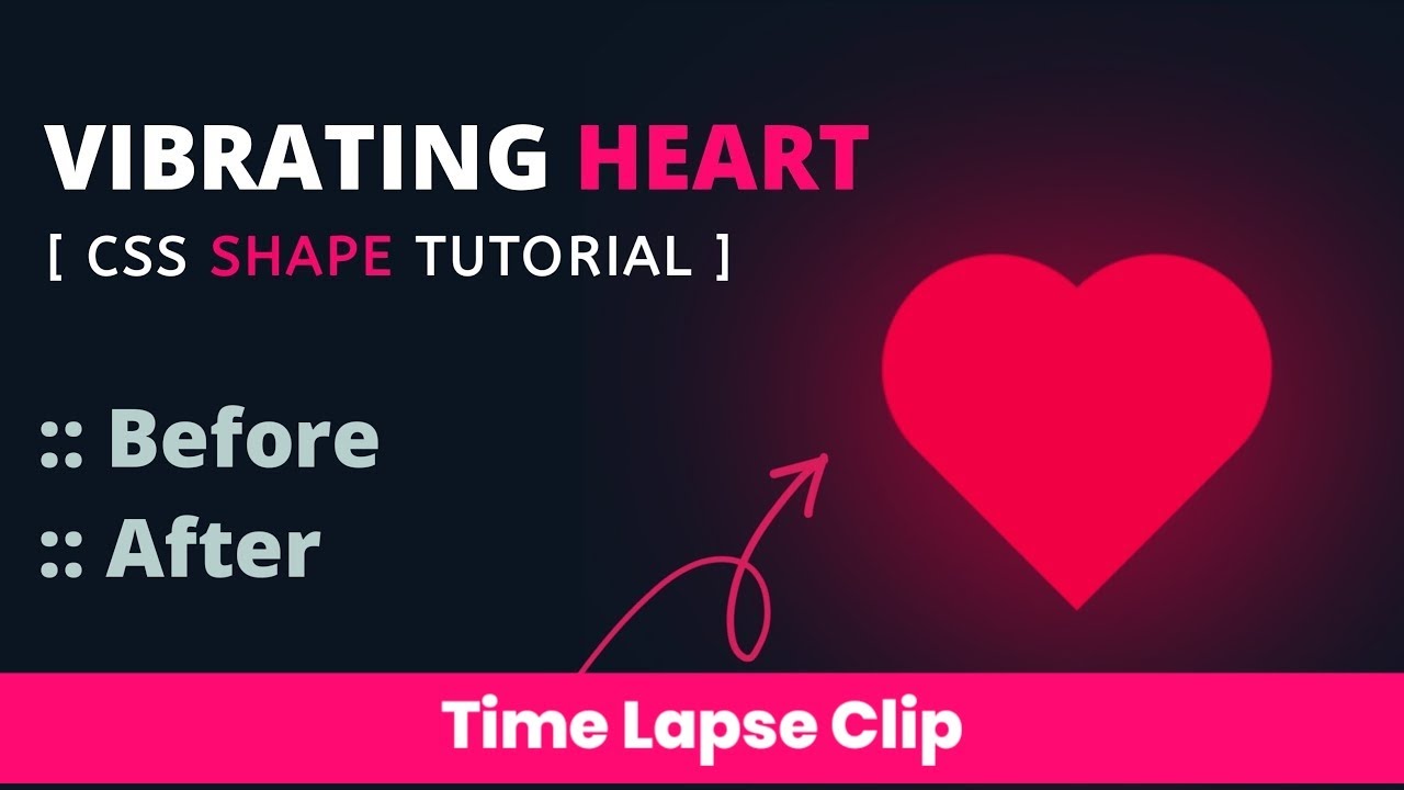 CSS Pulsing Heart Animation | Html And CSS(Time-lapse) #shorts