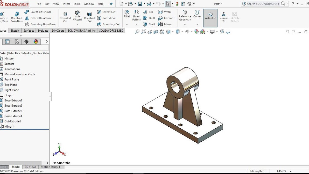 Solid work tutorial! 3D Cad Design Exercise-6