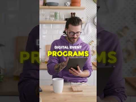 Turn your event program book into a digital flipbook that is accessible via QR Code