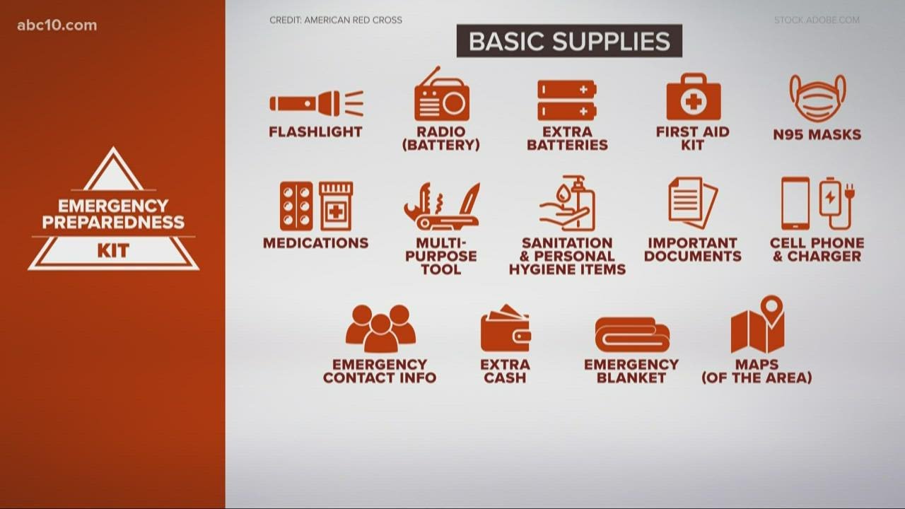 What supplies do you need if you're evacuated from a wildfire?