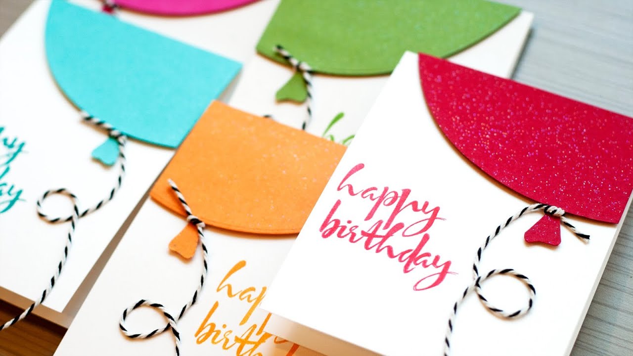 Quick Birthday Balloon Cards
