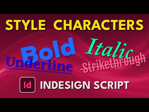 InDesign Script Style Characters