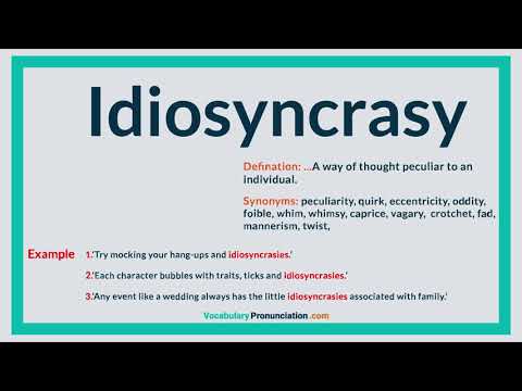 How to Pronounce IDIOSYNCRASY l Definition and Synonyms of IDIOSYNCRASY by vocabularypronunciation c