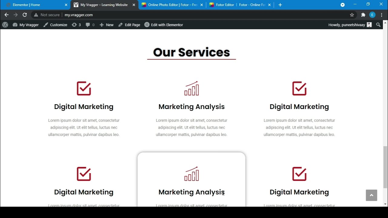Service Section in Website  | Wordpress Website | Elementor | Free | Web Development Course