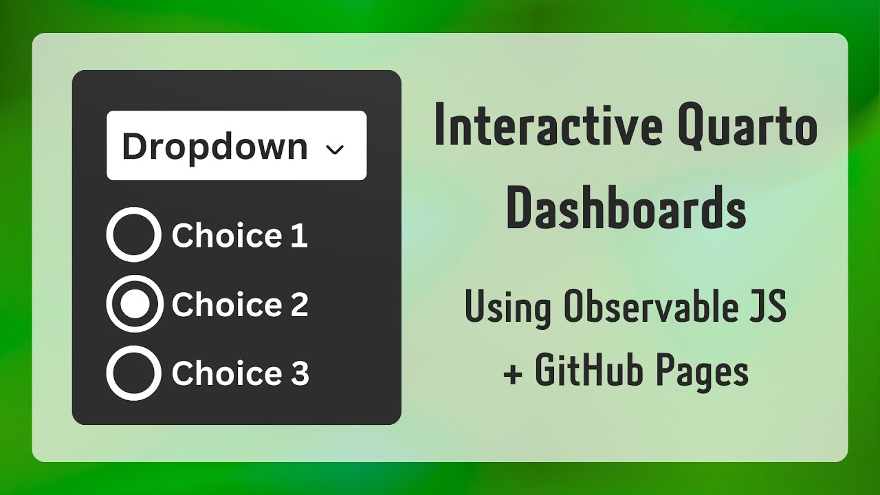 Creating Interactive Quarto Dashboards with Observable JS, GitHub Actions, and GitHub Pages