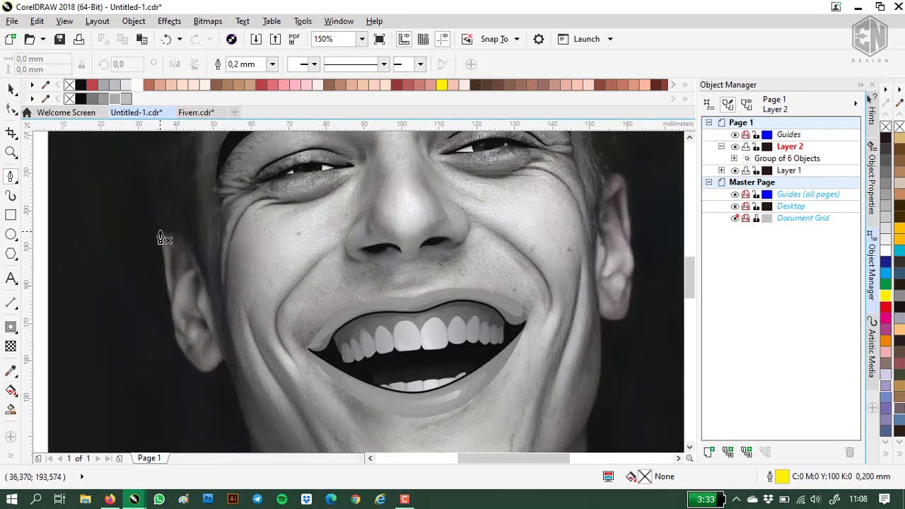 Tutorial Make Vector Portrait - Speed Art Corel Draw