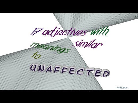 unaffected - 19 adjectives having the meaning of unaffected (sentence examples)
