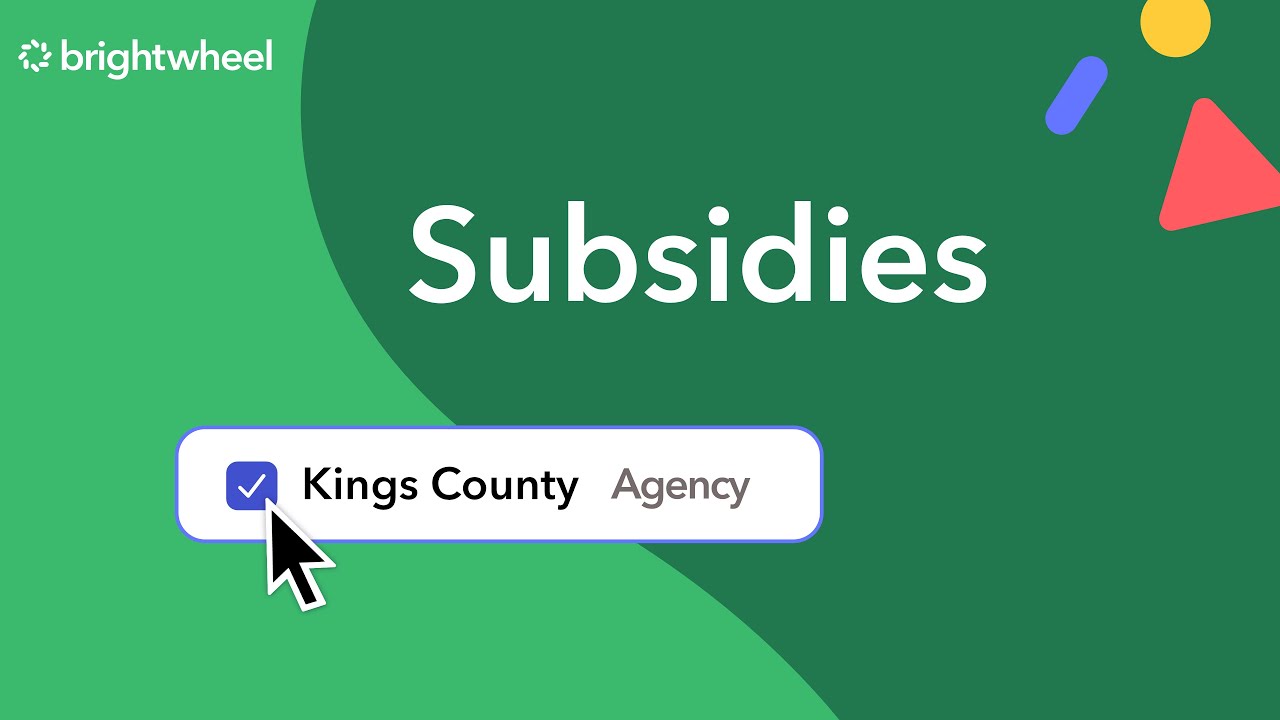 Brightwheel Billing: Subsidies