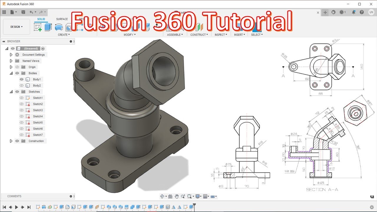 Fusion 360 Tutorial #67 | Fusion 360 3D Model Basic Beginners