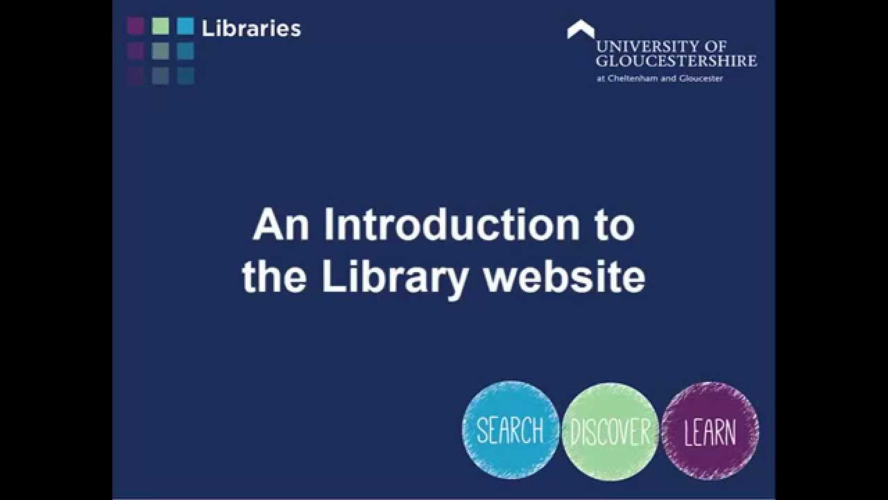 An Introduction to the Library Website