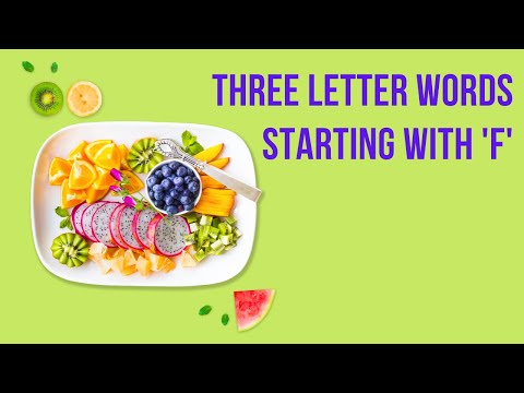 THREE LETTER WORDS STARTING WITH F / LEARN THREE LETTER WORDS/ TINY TOTS STARS
