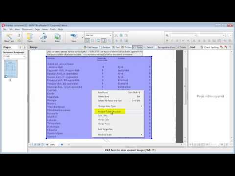 Analyze table structure in FineReader
