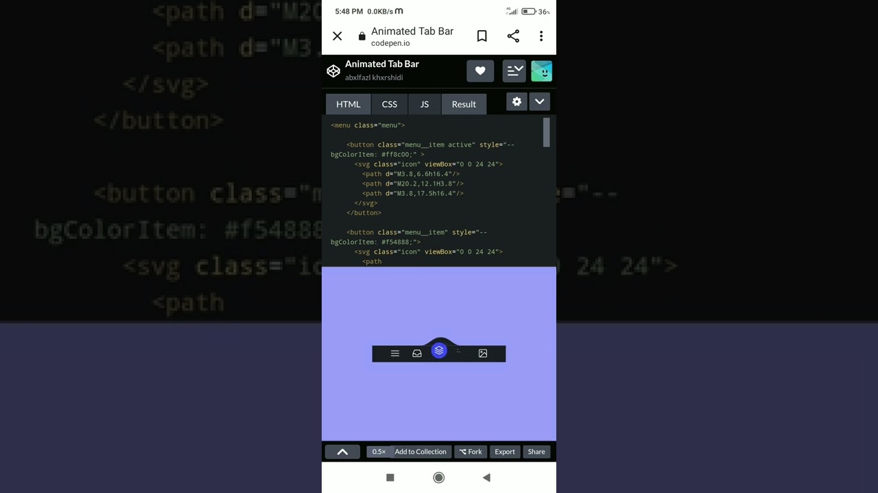 Animated menu bar css animation codepen #codepencodes