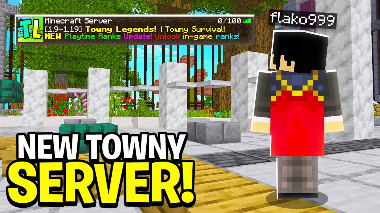 BRAND NEW *TOWNY* SURVIVAL SERVER 2022! (1.19) | Minecraft Towny Server