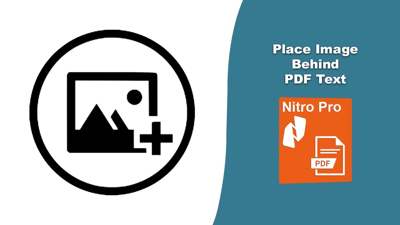 How to Place Logo Image Behind Text in a PDF File in Nitro Pro PDF Editor