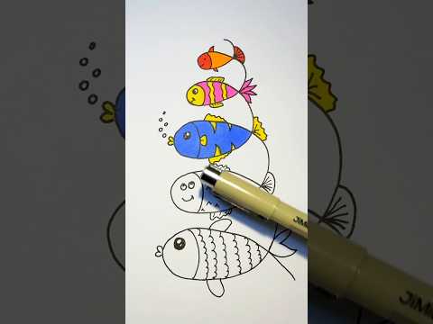 How to draw a fish๐ ๐ Step by step drawing for kids