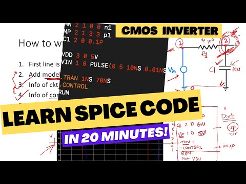 How to Write Spice code || Inverter Simulation using NGspice | Pspice | Spice Netlist