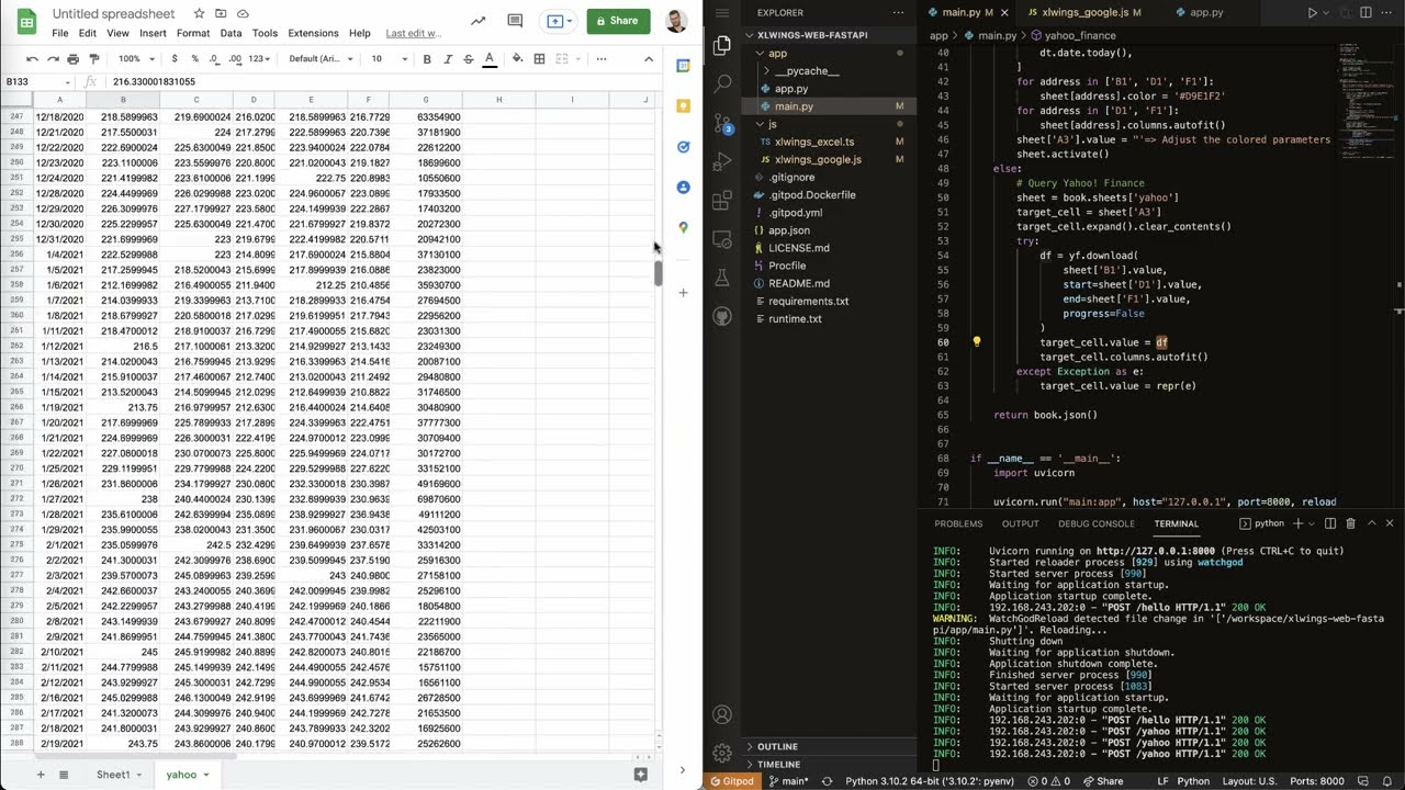 Automate Google Sheets with Python & xlwings (Development environment)