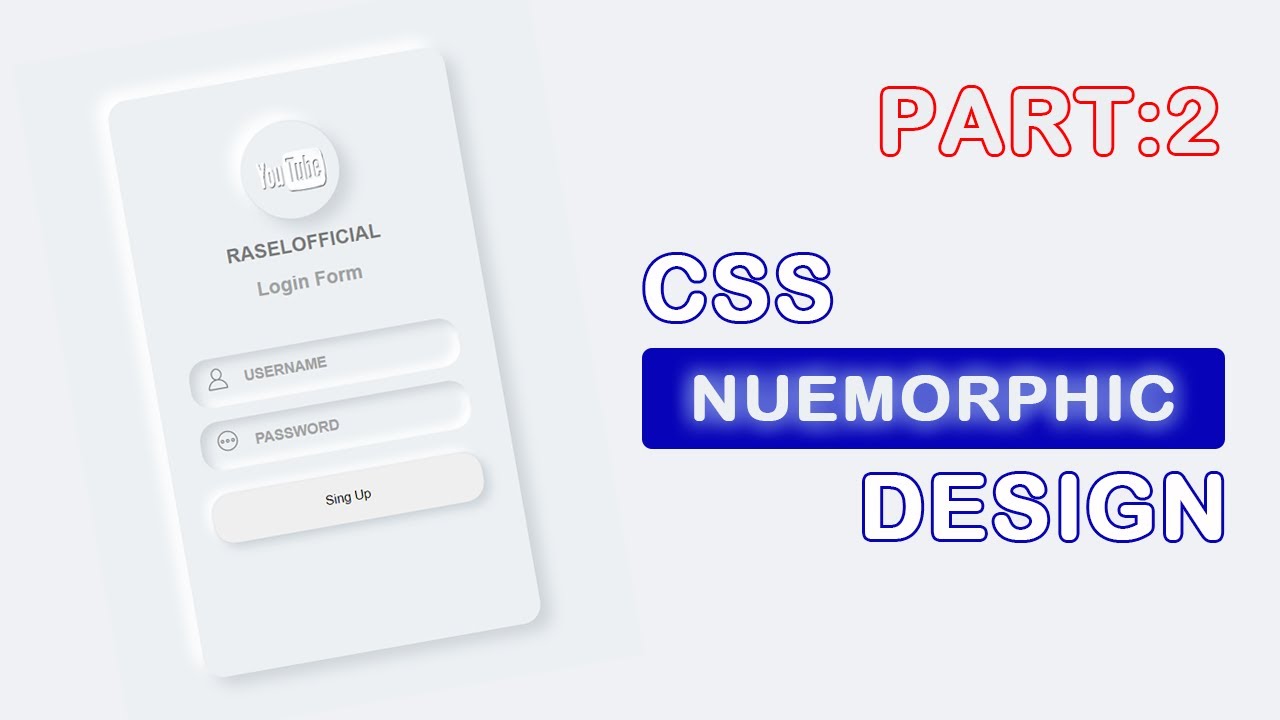 How to create Neumorphic Design Using HTML And CSS | Bangla Tutorial