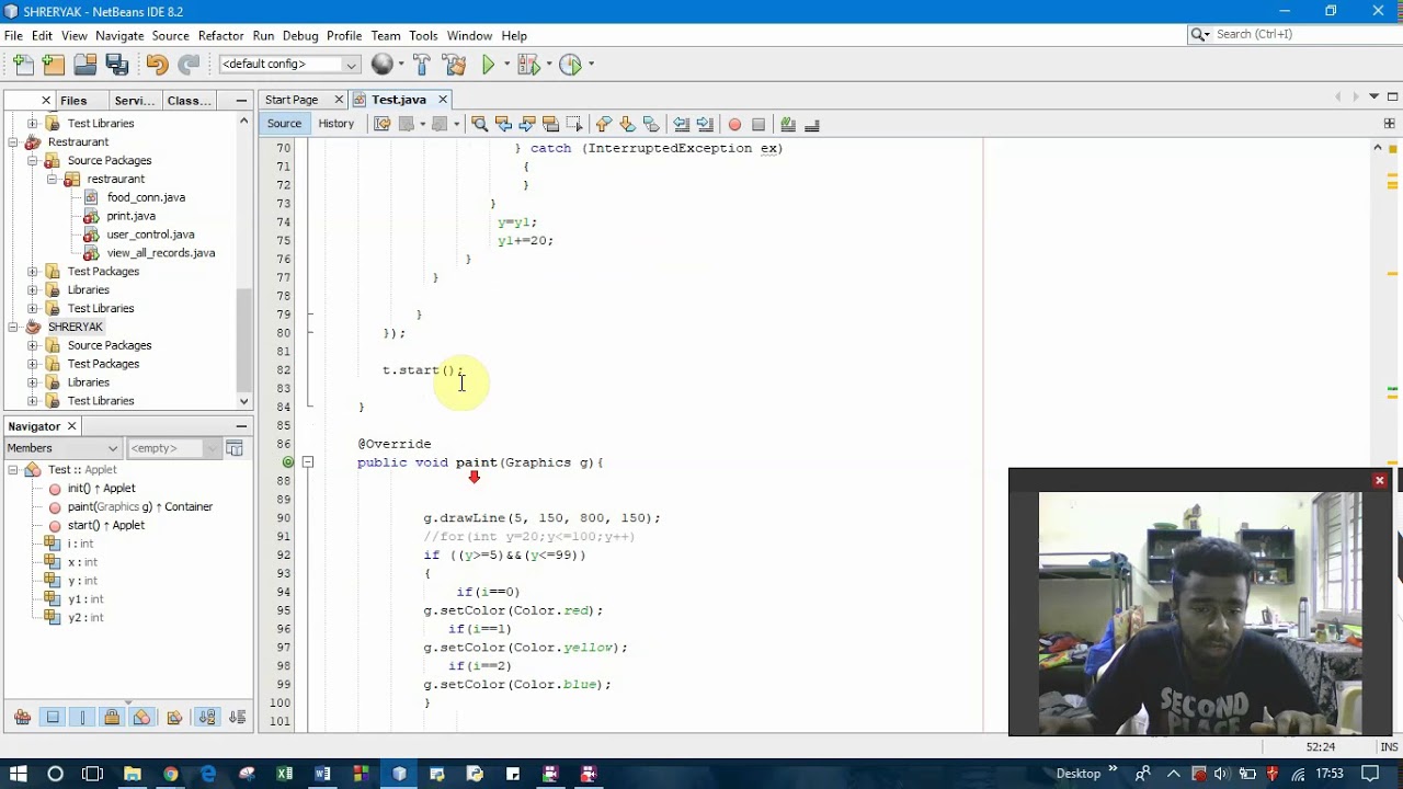 Bouncing of a ball using JAVA applet