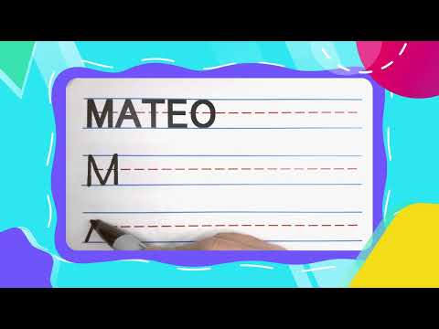 How To Write MATEO | Write With Me! -- FOR KIDS