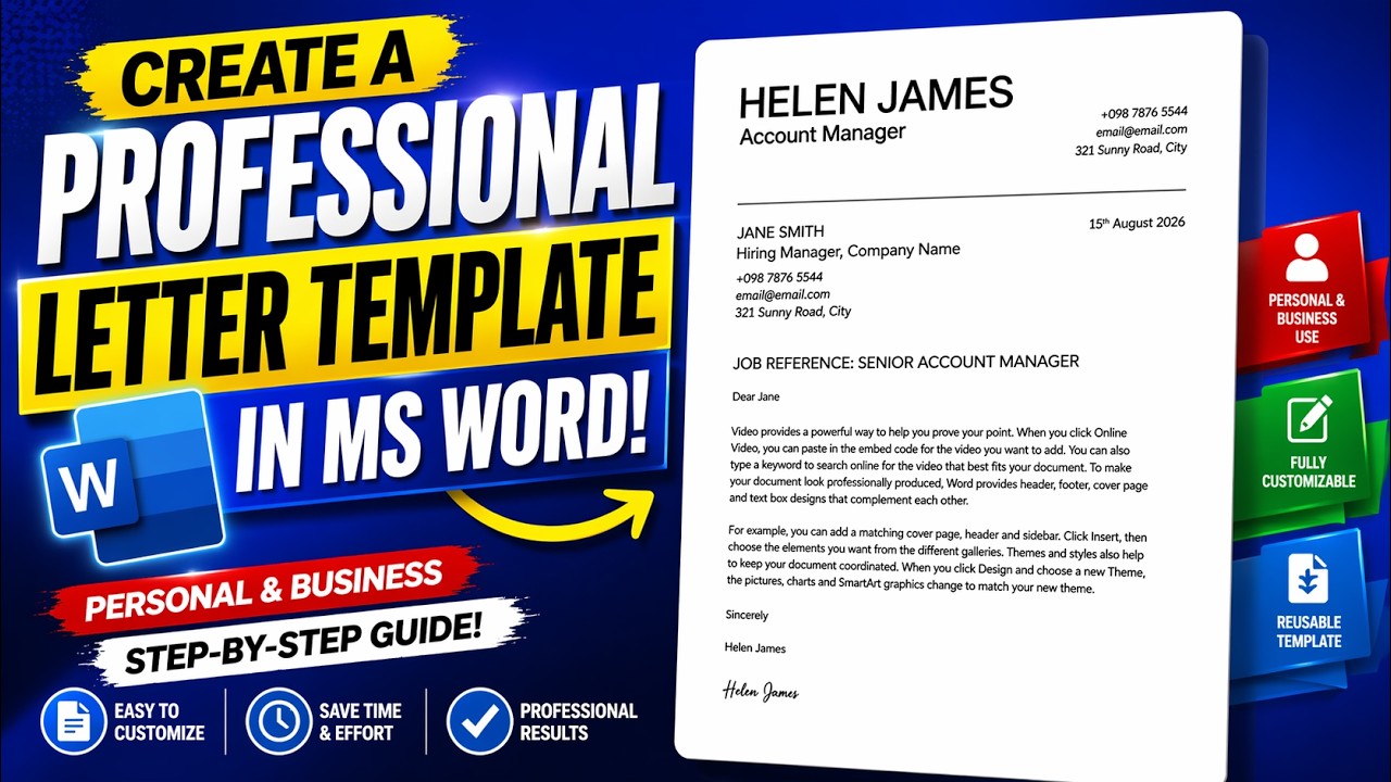 Word Hack: Build a Reusable Letter Template for Business & Personal Use!