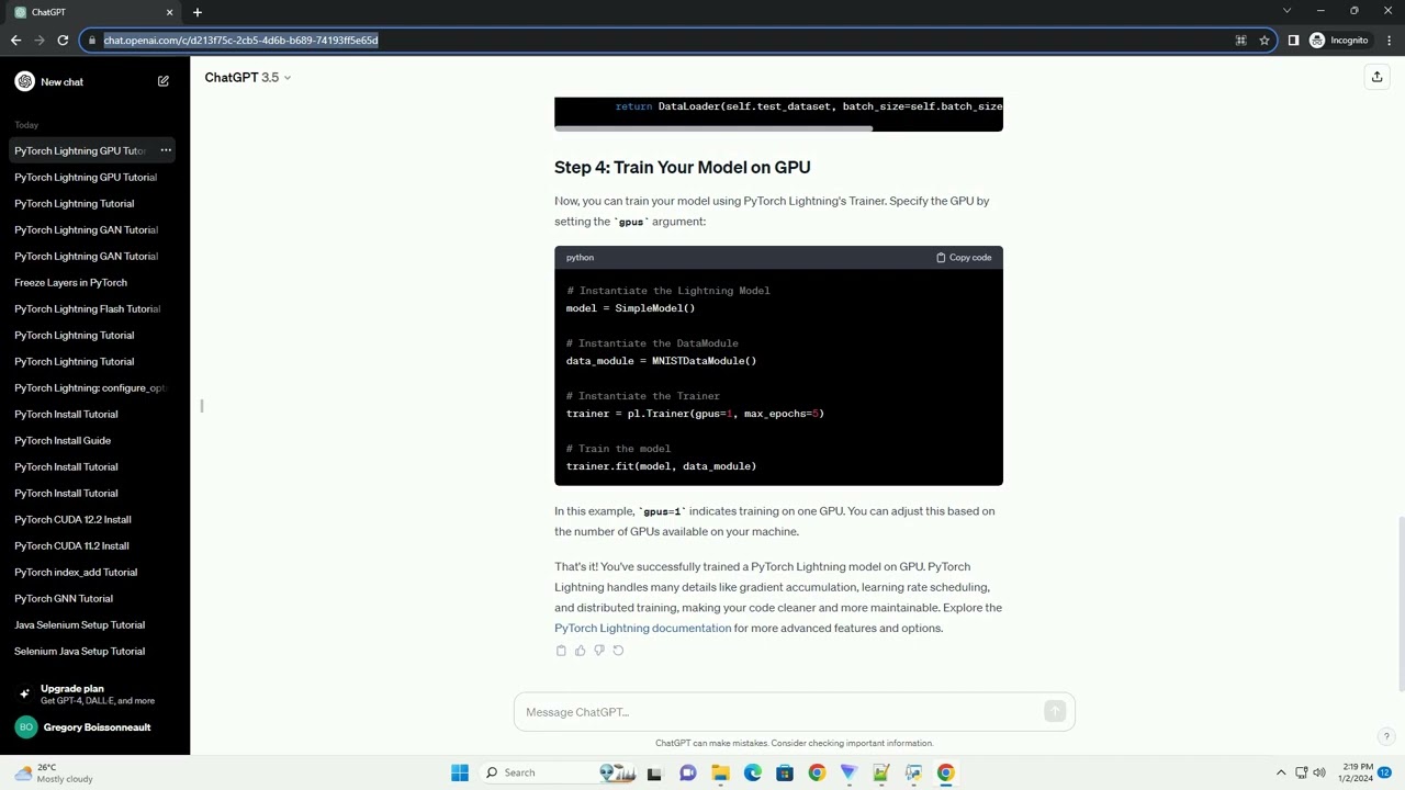 pytorch lightning gpu training
