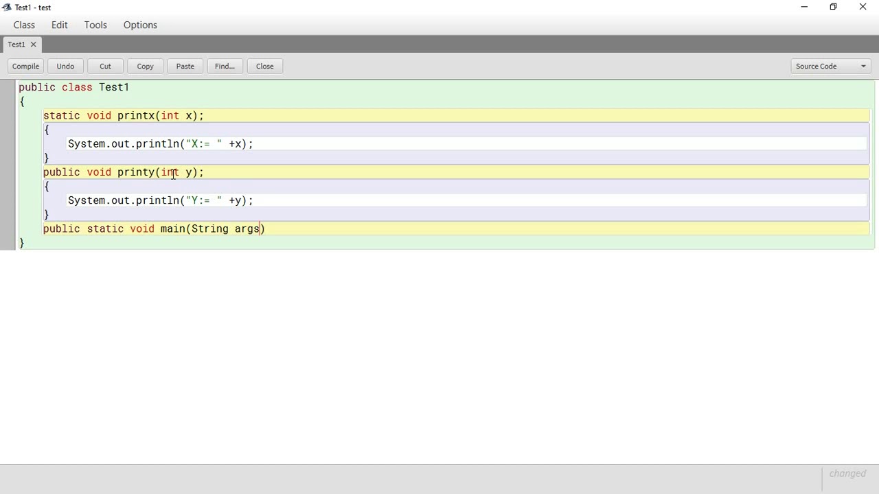 Java Programming BlueJ Environment Class 9 ICSE Java Methods