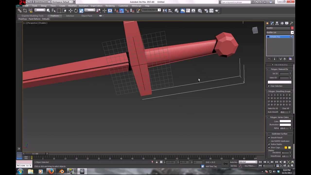 Basic Beginner Sword Tutorial 3ds Max
