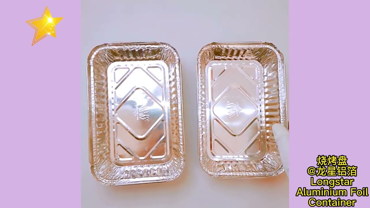 Rectangular aluminum foil container disposable tableware food packaging for catering .LS C21078