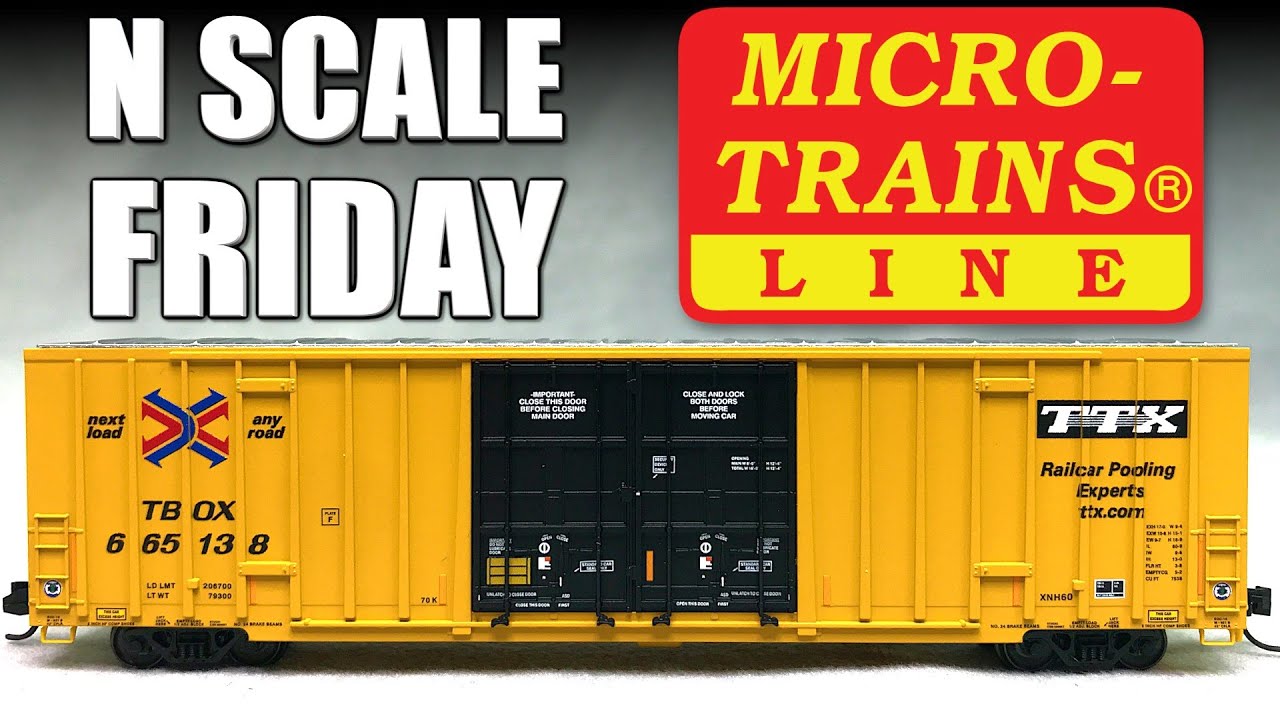 60' High Cube Double Plug Door Boxcar TTX Micro-Trains TBOX N Scale Friday