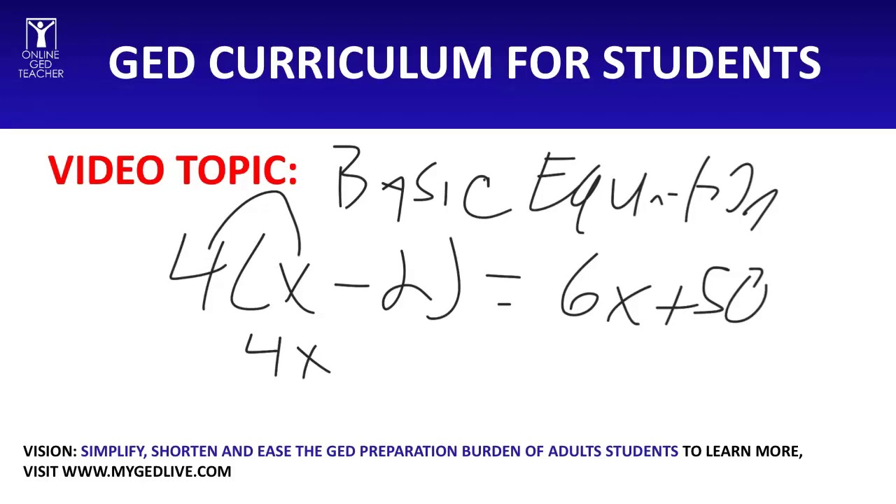 Free GED Math Algebra Worksheet 2020