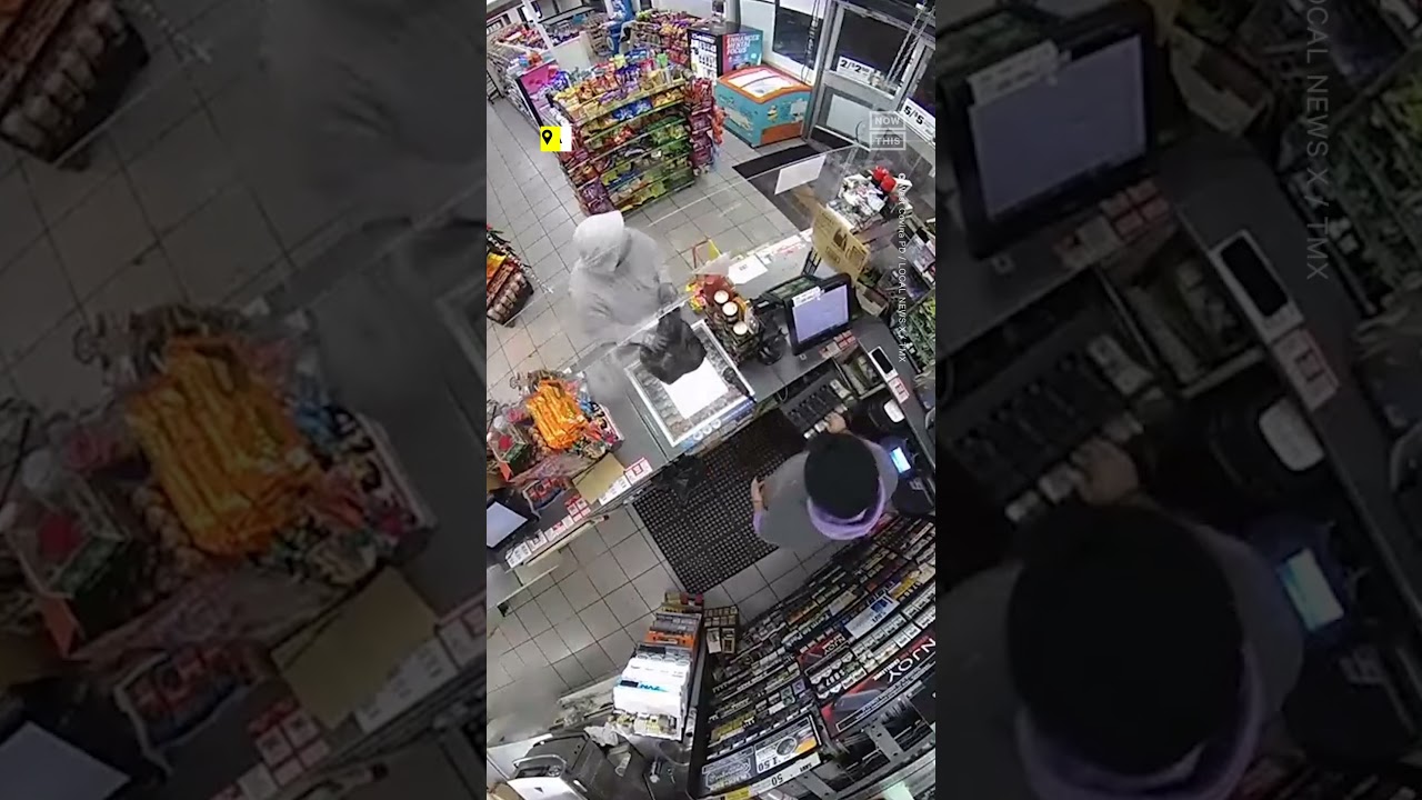 Surveillance Video Captures Police Officer Walking Into A 7-Eleven As It Was Being Robbed