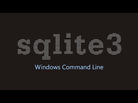sqlite3 basics in Windows command line