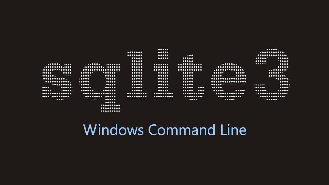 sqlite3 basics in Windows command line