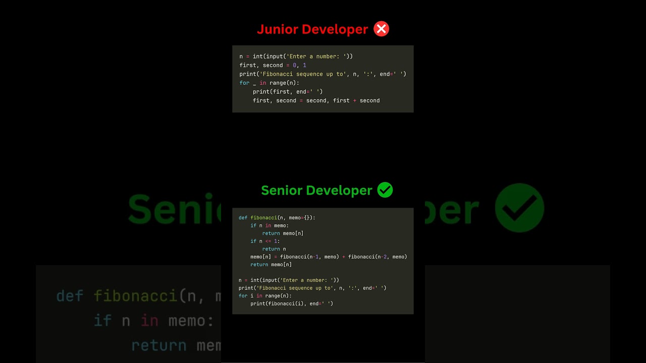 Python vs Python: Fibonacci Algorithm Comparison #DeveloperComparison