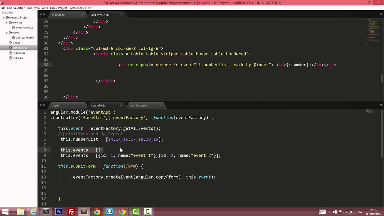 [ENG] Tutorial AngularJs: how to deal with duplicates in ngRepeat by using the track by option