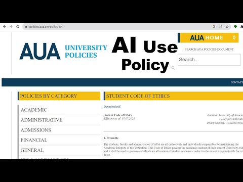 AI Use Policy at AUA