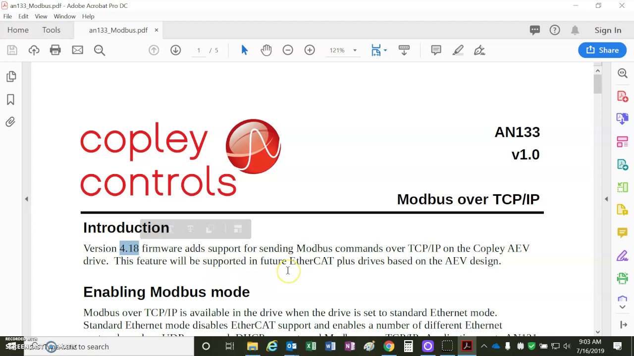 Copley Modbus TCP Introduction - Function Code, Read/Write, IP, DHCP