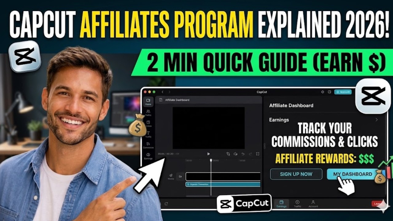 CapCut Affiliate Program Explained (2026) | How to Earn with CapCut in 2 Minutes