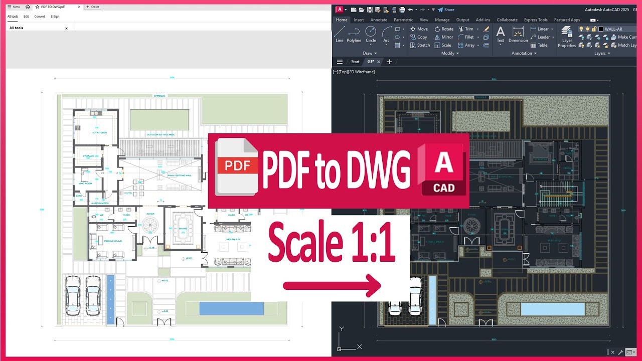Quick Guide: How to Import a PDF to AutoCAD Dwg Drawing with accurate SCALE