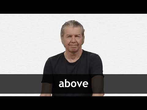 ABOVE definition in American English | Collins English Dictionary