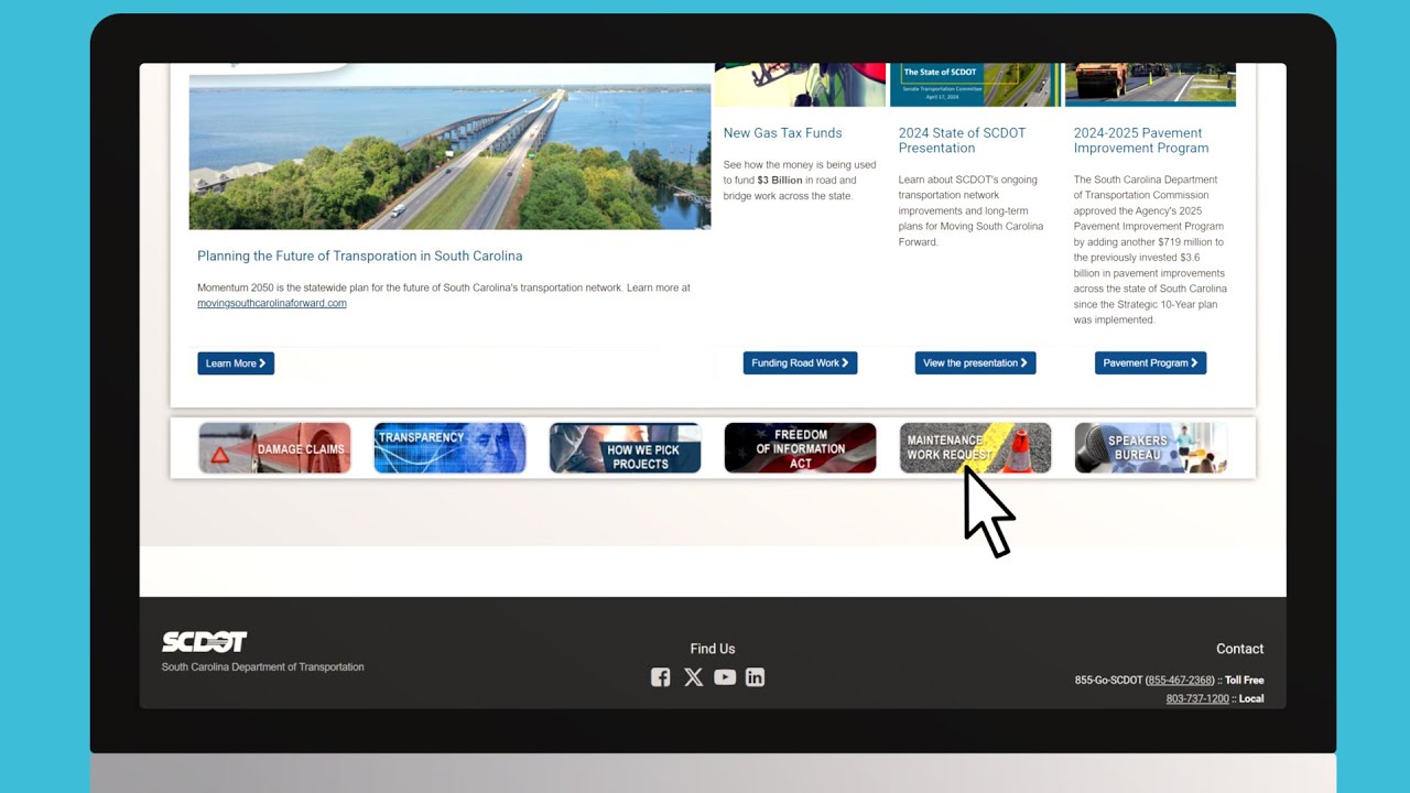 SCDOT’s Online Work Request System