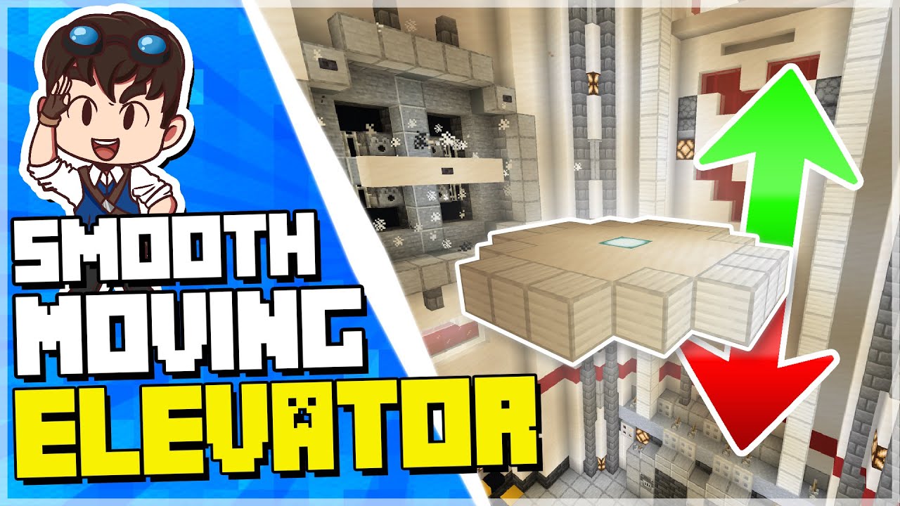 Smooth Moving Elevator In Vanilla Minecraft! [Smooth Elevator Tutorial]