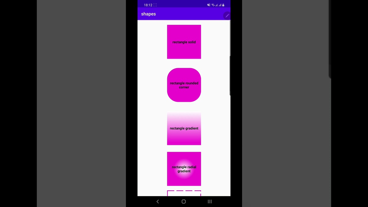 android shapes drawable